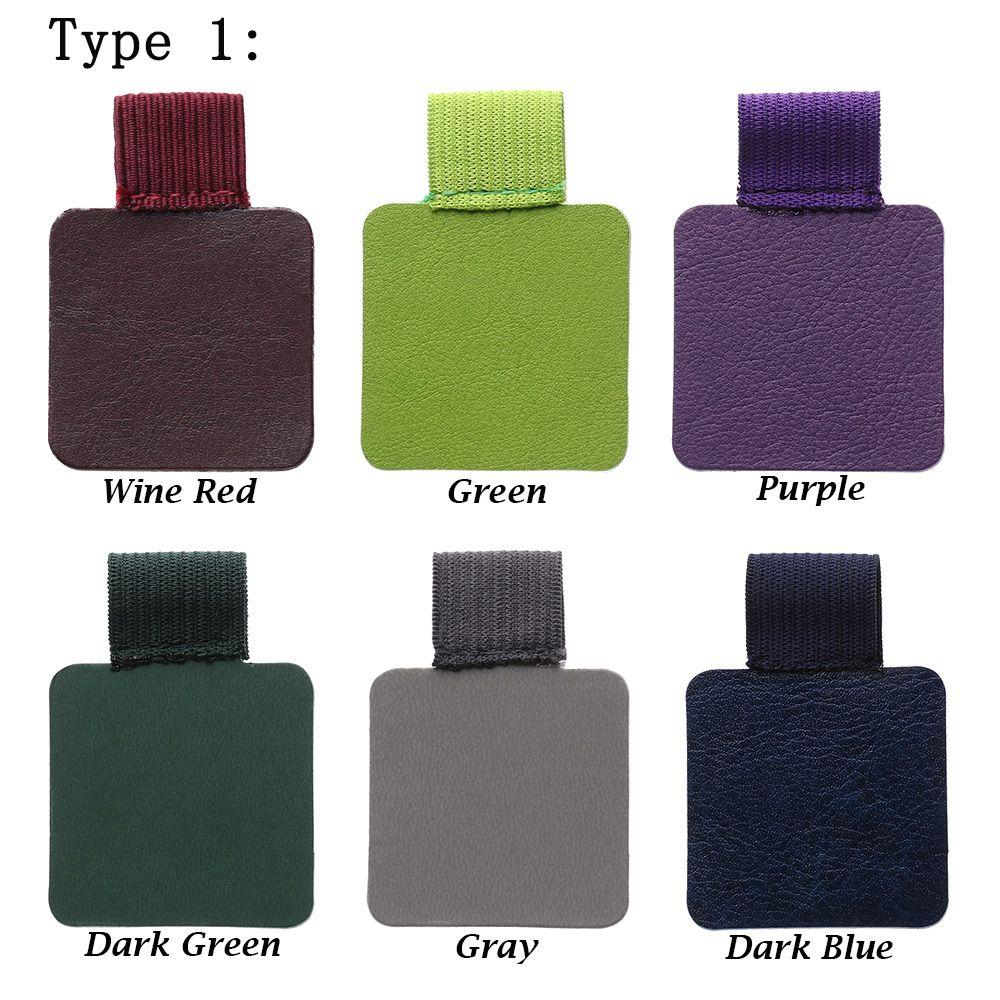 Multicolor Notebook Accessories Leather Pen Clips Self-adhesive Pens ...
