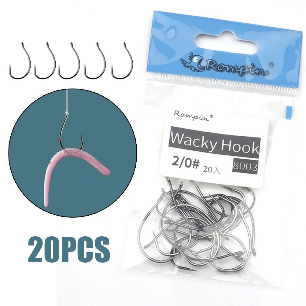 Buy 20pcs/bag Fishing Hook Wacky Hook Drop-shot Rig Kit Lead Head Lure ...