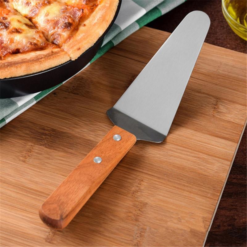 Buy Stainless Steel Triangle with Wood Handle Pizza Cheese Shovel ...