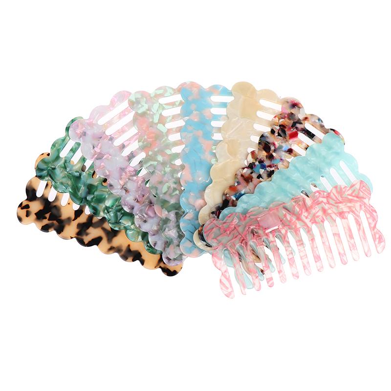 Buy Acetate Geometric Leopard Hair Comb Salon Styling Tool Comb Brush ...