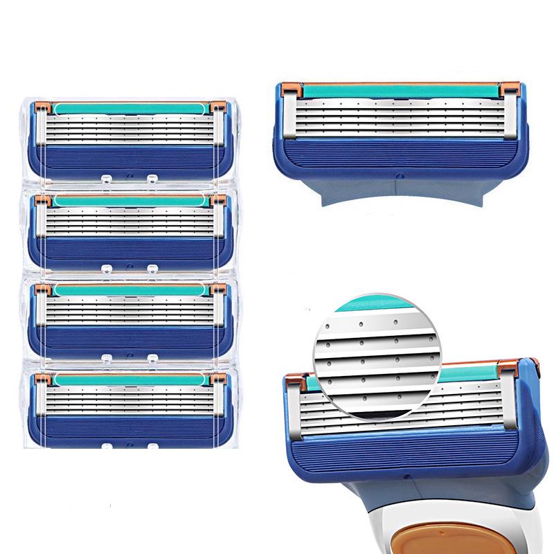 Buy 4Pcs Razor Blades 5 Layer High Quality Face Care Men Shaving Blades ...