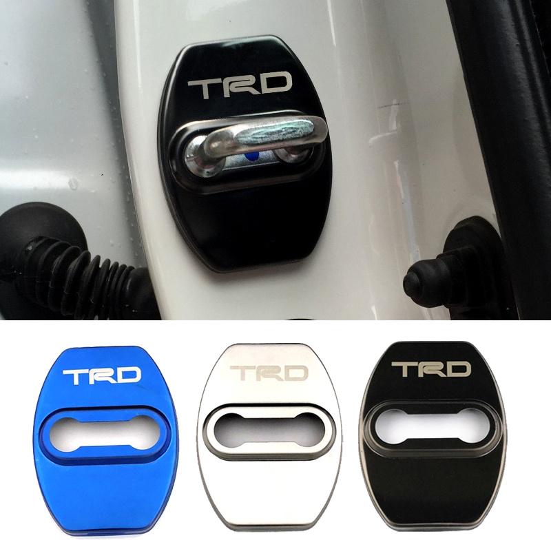 Buy 4 Pcs Stainless Steel TRD Signs Car Door Locks Decorative Cover ...