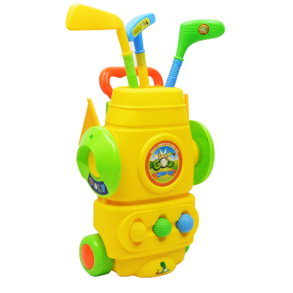 Buy 9Pcs Plastic Mini Golf Play Set Kids Club Outdoor Sports Toy Yellow ...