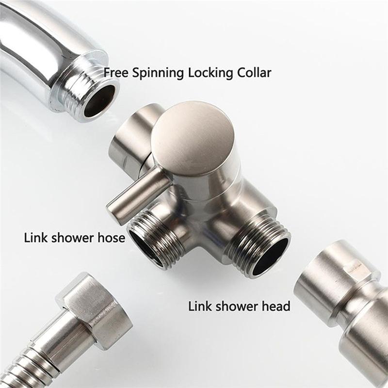 Buy 3 Way Brass Shower Arm Adapter G1/2’’ Shower Diverter Valve for ...