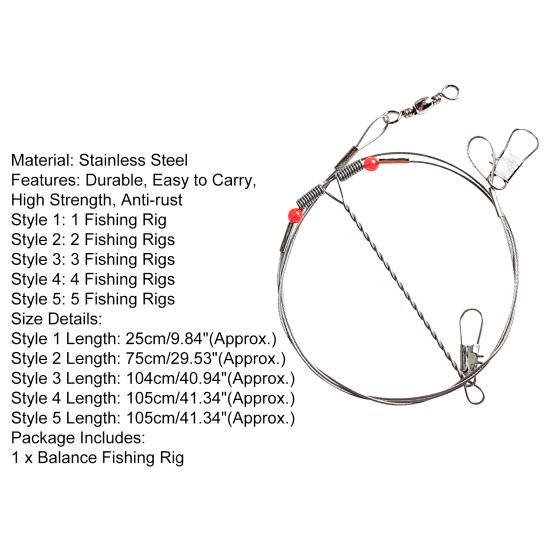 Cheap Wire Trace Leader Rig Easy to Carry Sea Fishing 360 Degree ...