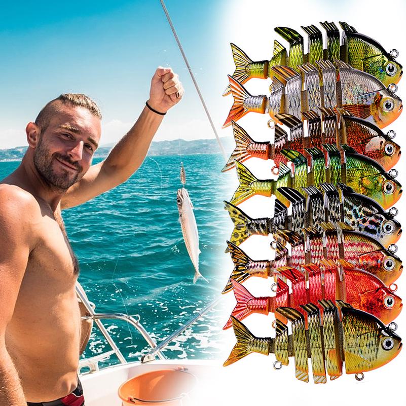 Buy GZDL 8cm Bionic Simulation Bait Multi-Section Fish Sturdy ABS Hard ...