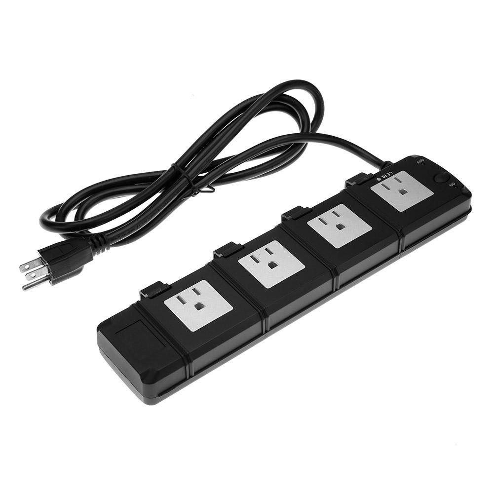 Buy 4 Outlet Infrared Remote Control Smart AC Power Socket Adapter US ...