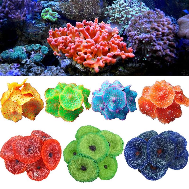 Buy Soft Flexible Plant Coral Aquarium DecorAquarium Artificial Fake ...