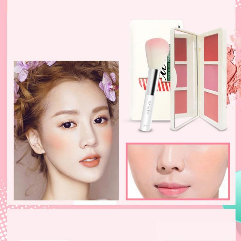 3 Colors Blusher Powder Palette Matte Blushes Natural Long-lasting Soft ...
