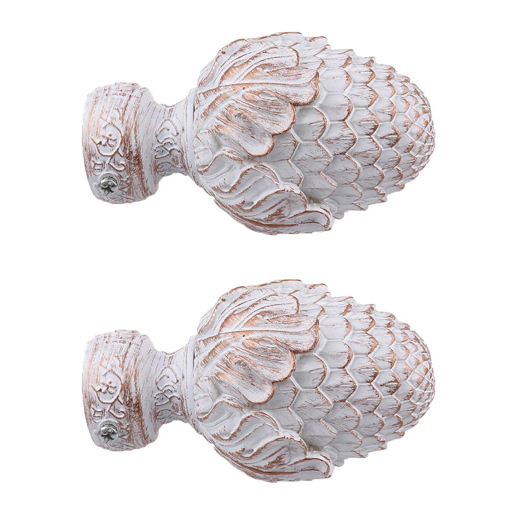 Buy 2 Piece Window Curtain Rod End Drapery Pole Heads 4 Aluminium Alloy ...