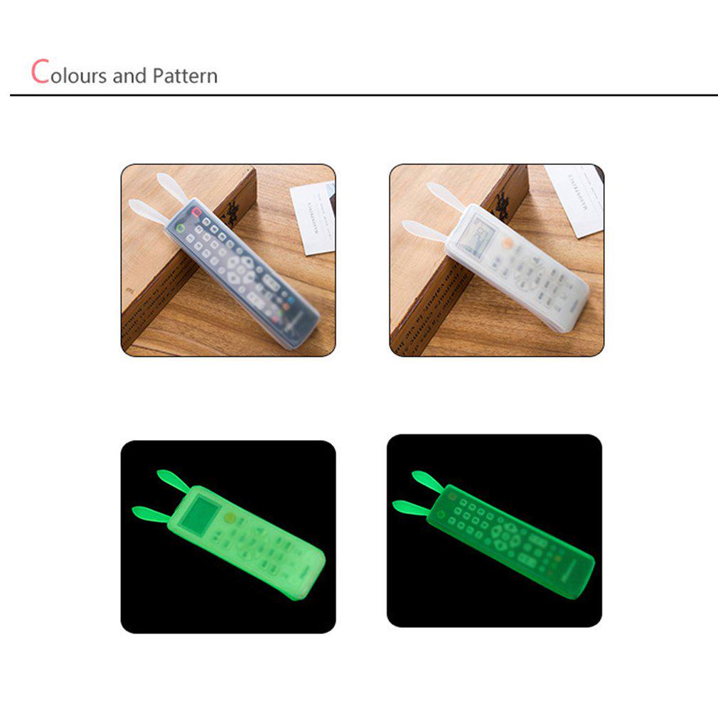 Buy Remote Control Cover Transparent Silicone Rabbit Ear TV Case AC ...