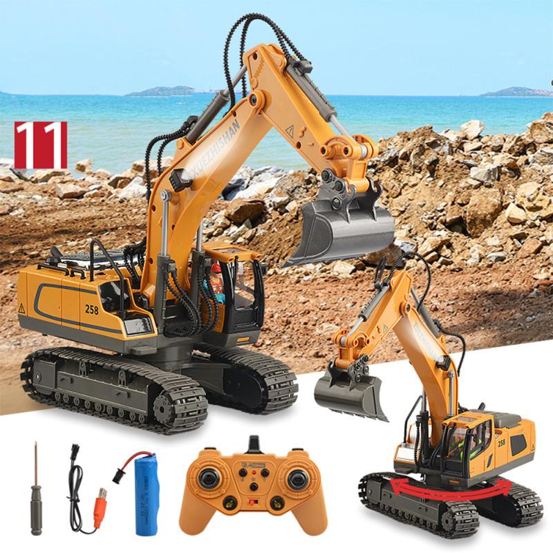 Buy Remote Control 11-channel Crawler Excavator Car Light Music Alloy ...