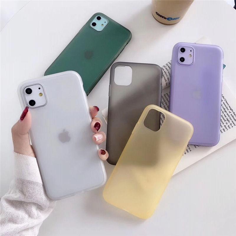 Buy Transparent Candy Solid Color Phone Case For iPhone 11 Pro Max X XR ...