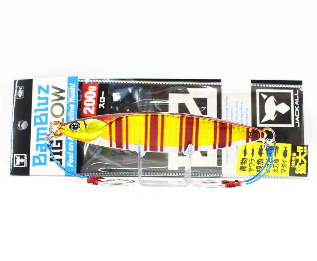 Cheap Jackall Metal Jig Bambluz Slow 200 grams Glow Belly Red Gold Stripe (8329) | Joom