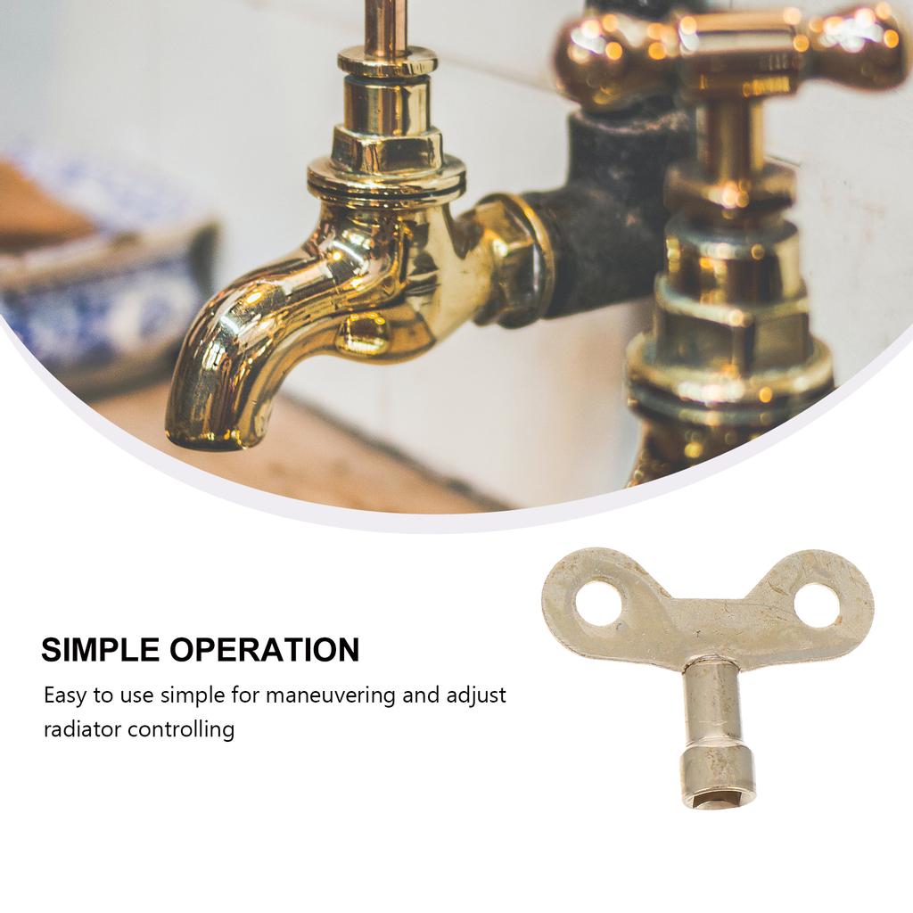 Buy 24pcs Metal Water Tap Switch Keys Golden Faucet Key Knob Radiator ...