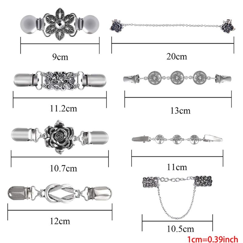 Satın alın 8 Pieces Vintage Sweater Shawl Clips Cardigan Clips for ...
