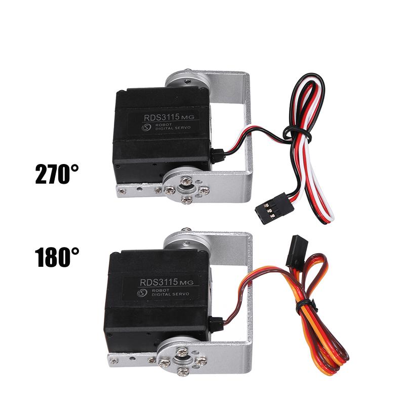 Buy RDS3115MG 17KG 180° 270° Angle Digital Metal Gear Servo Dual Shaft ...