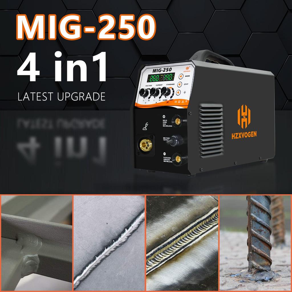 Buy HZXVOGEN 4 IN 1 MIG ARC TIG Welder Gas Gasless 2T 4T 220V IGBT MIG Welder INVERTER TIG MMA ...
