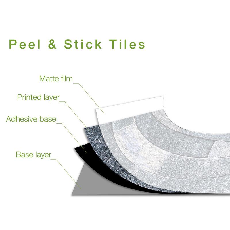 Buy 14Pcs Natural Stone Effect Tile Stickers Transfers Bathroom Kitchen ...