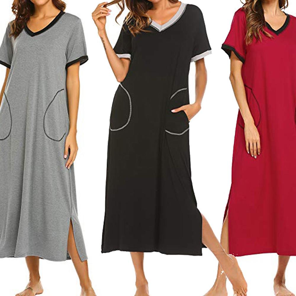 Buy Women Short Sleeve Ultra Soft Full Length Sleepwear at affordable ...