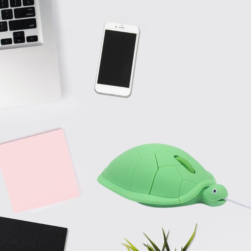 Green Turtle Shaped Wired Mice Portable Corded Optical Mouse 1200DPI ...