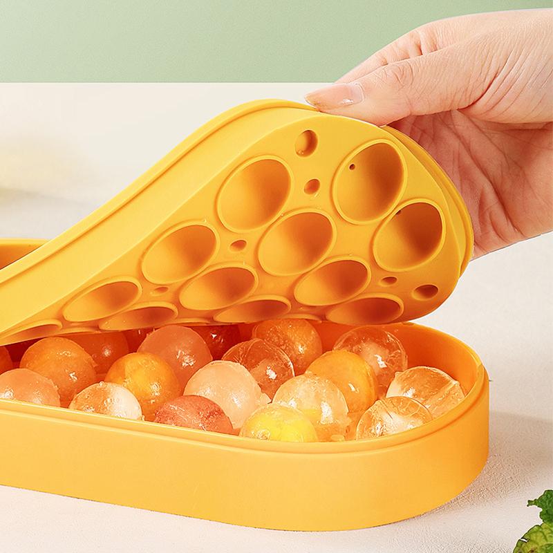 Cheap Ice Cube Tray with Lid Food-Grade Silicone Ice Cube Moulds 24 ...