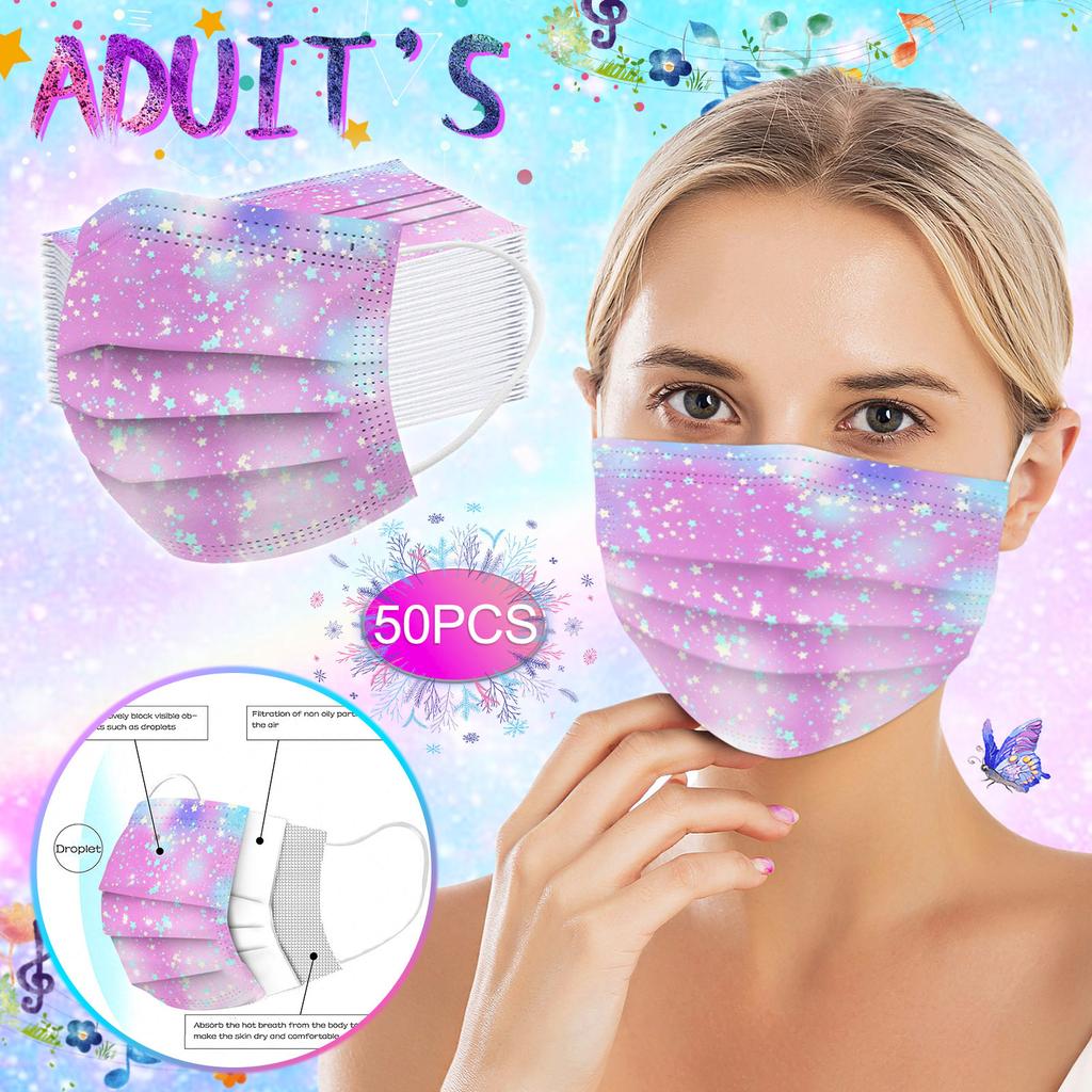 Satın alın 10/50PC Adult Fashion Mesh Disposable Protection Three Layer ...