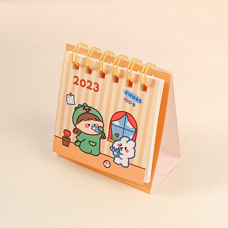 Buy 2023 Cartoon Desk Calendar Desktop Decoration Ornaments Punching ...