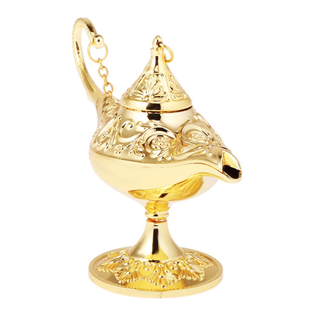 3 Pieces Vintage Craved Flower Magic Panto Arabian Light Genie Lamp Box ...