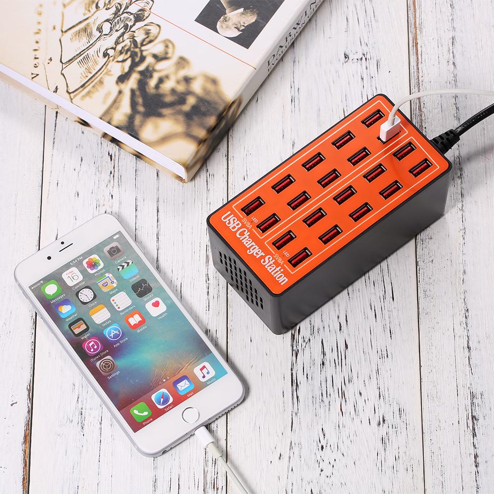 Buy 100W 20-Port USB Wall Charger Adapter Smart Charging Station with ...