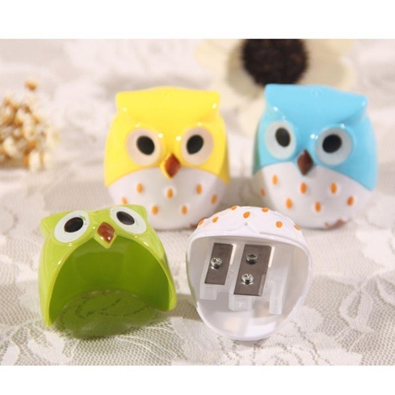 Buy 3Pcs Mini Funny Lovely Owl Pattern Pencil Sharpener School Kid's ...