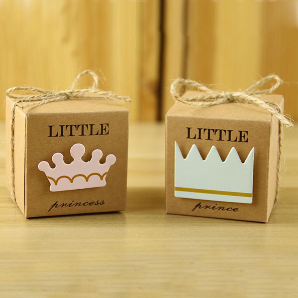 Buy 10Pcs Crown Favor Box Wedding Birthday Baby Shower Party Candy ...