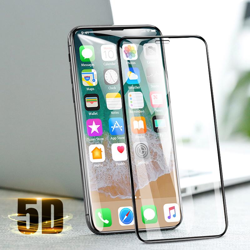5D Curved Screen Protector Tempered Glass for IPhone X XS Max XR 6 7 8 ...