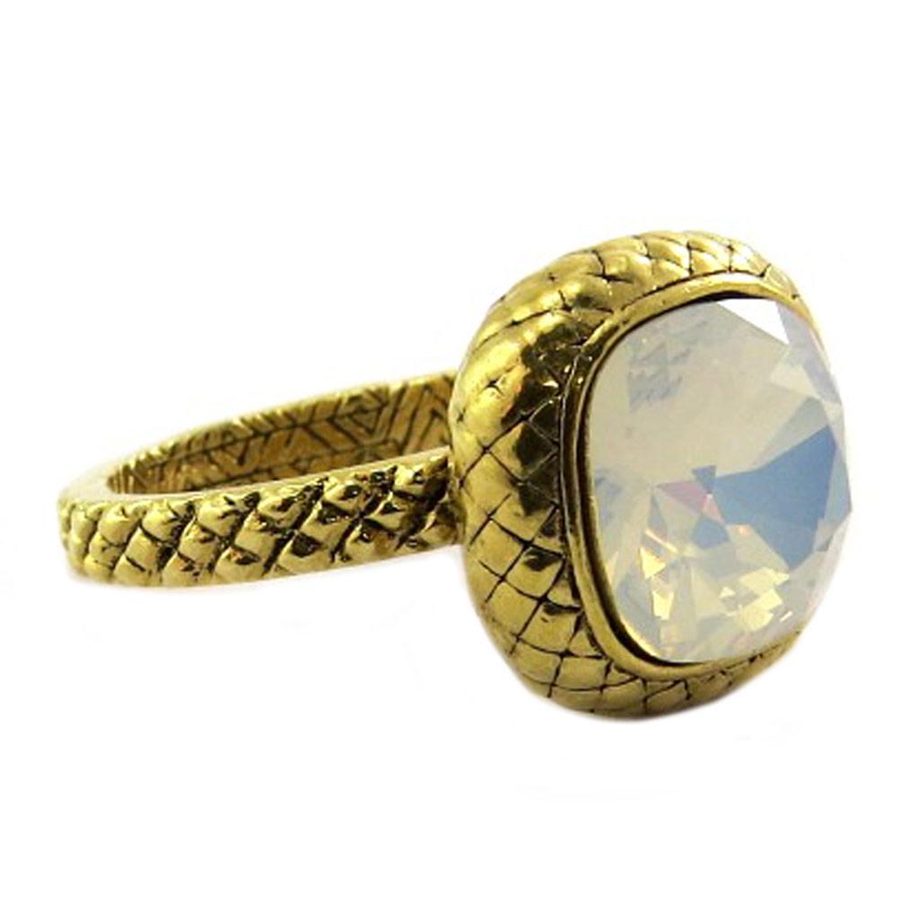 Lily-Crystal [P9313] - Bague artisanale 'Constantinople' blanc ...