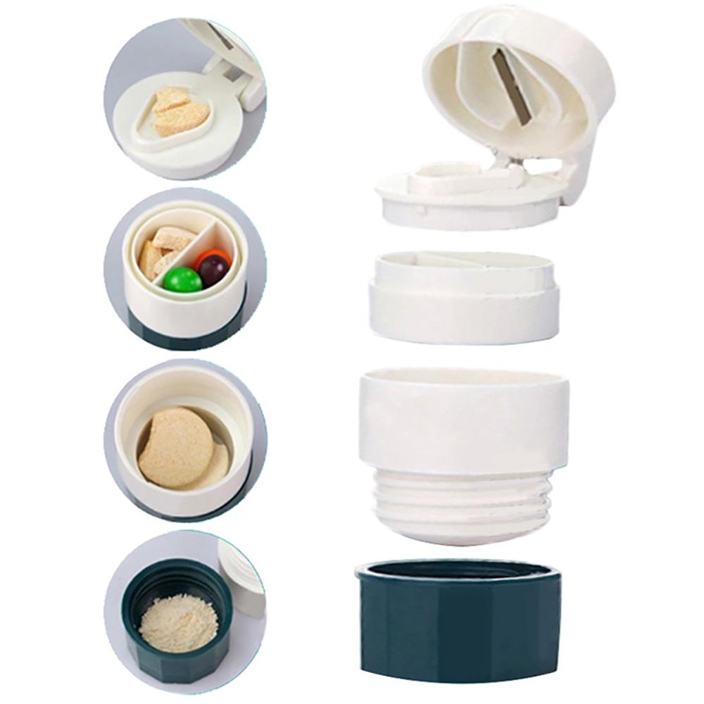 Buy 4 Layer Pill Box Cutter Medicine Crusher Grinder Splitter Tablet ...