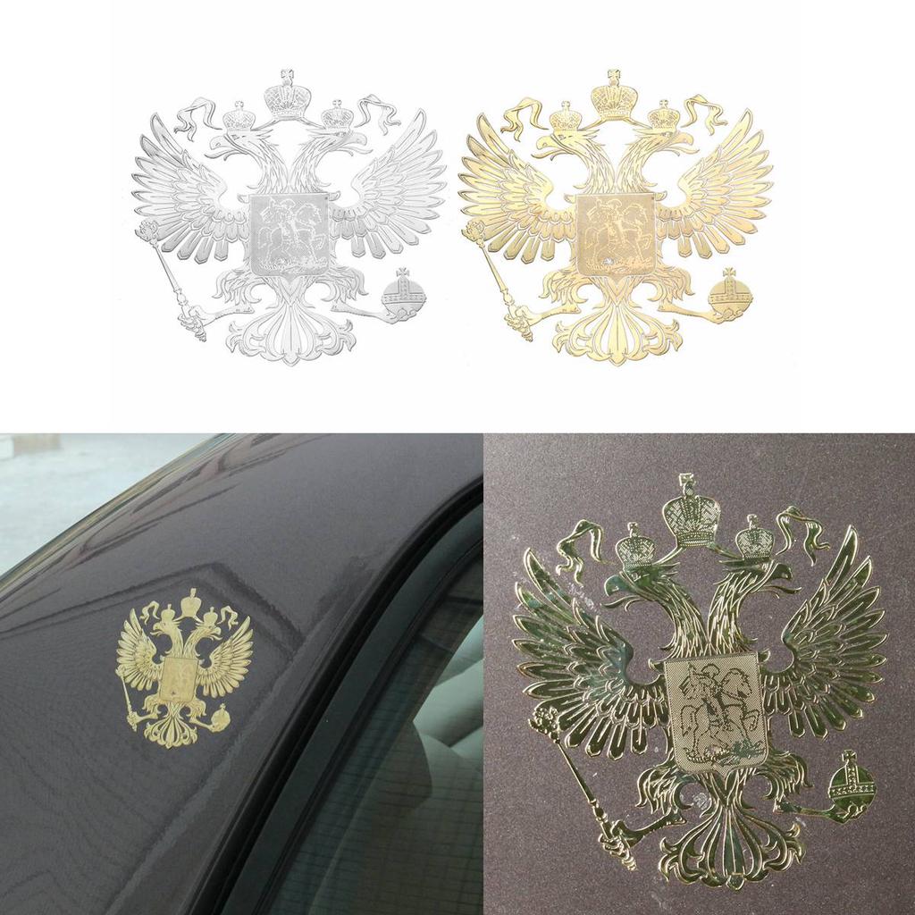 Coat of Arms of Russia Car Body Metal Sticker Russian Eagle Decal ...