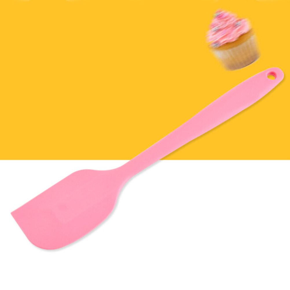 Multifunction Silicone Pink Spatula Soft Grip Scraper Cutter Kitchen ...