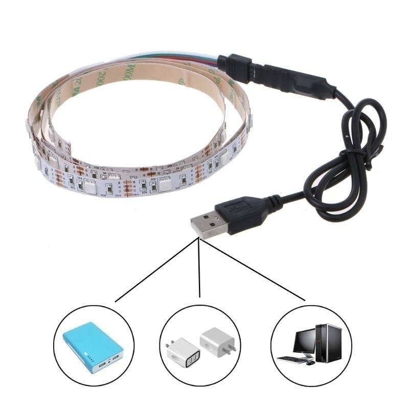 0.5/1/2M USB Powered LED for TV Background Lighting with Remote Control ...