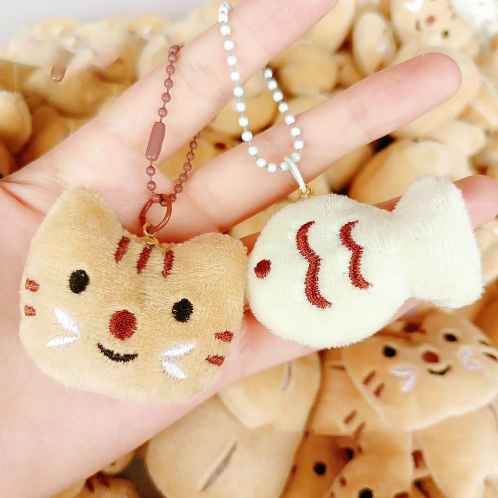 Soft Cartoon Keychains Kawaii Couple Keychain Cute Plush Toy Keychain ...
