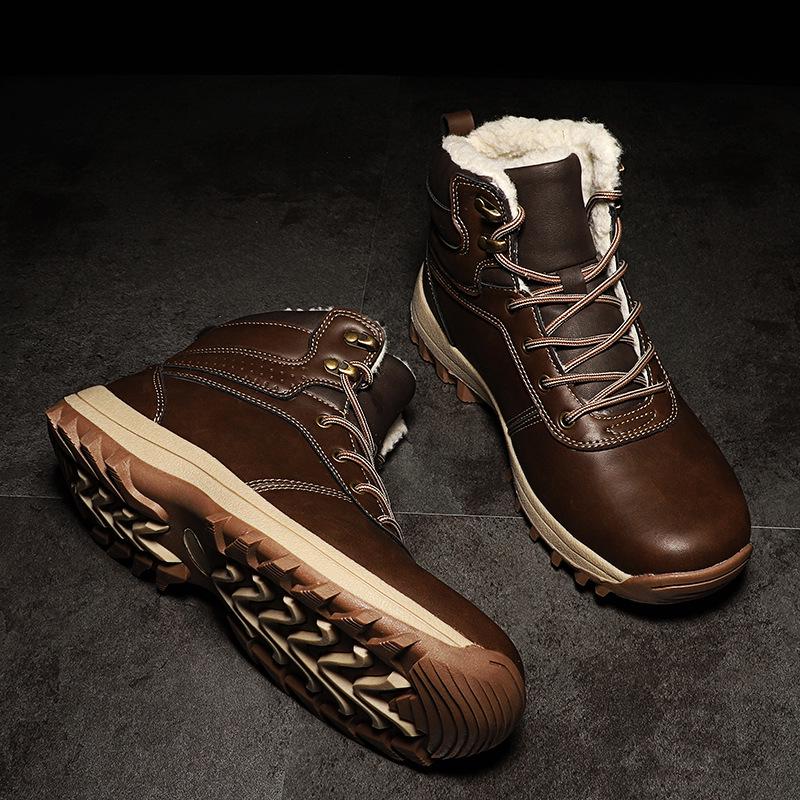 Buy Men Winter Shoes Warm Comfortable Fashion Pu Leather Snow Boots Men ...