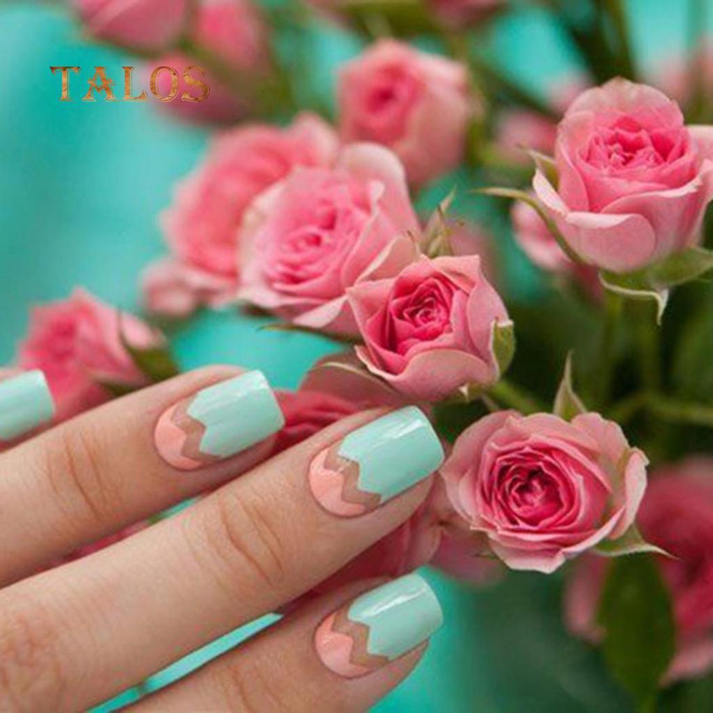 5 Sheets Women's French Manicure Nail Art Tip Form Guide Sticker Polish ...