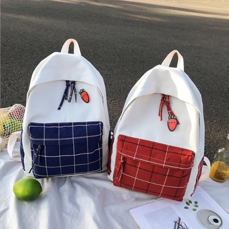 Women"s College Style Simple Shoulder Bag Plaid Travel-buy at a low ...