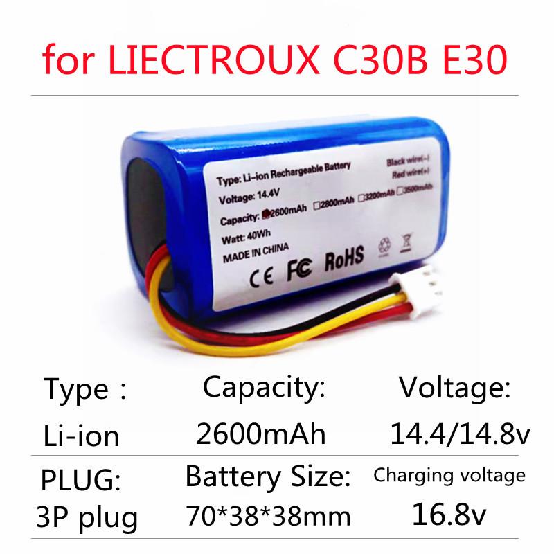 Cheap 100 %New 14 .4v 2600mah Original Battery For Liectroux C30b E30 ...
