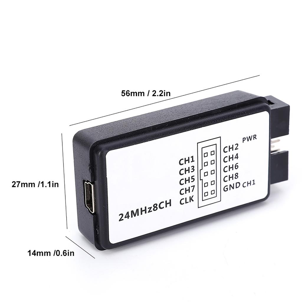LA1002 Mini Portable USB 5MHz 24M 8 Channel Logic Analyzer Device Set ...