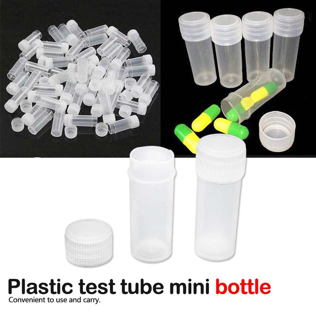 Buy Storage Containers White 20PCS 5ml Plastic Sample Bottle Small ...