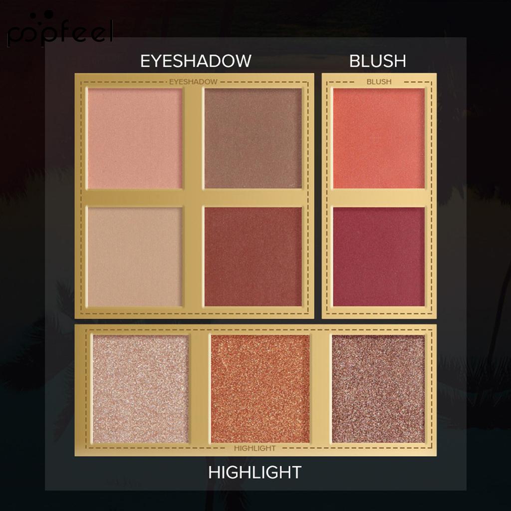 Buy Popfeel 9 Colors Matte Palette Glitter Pearlescent Eyeshadow at ...