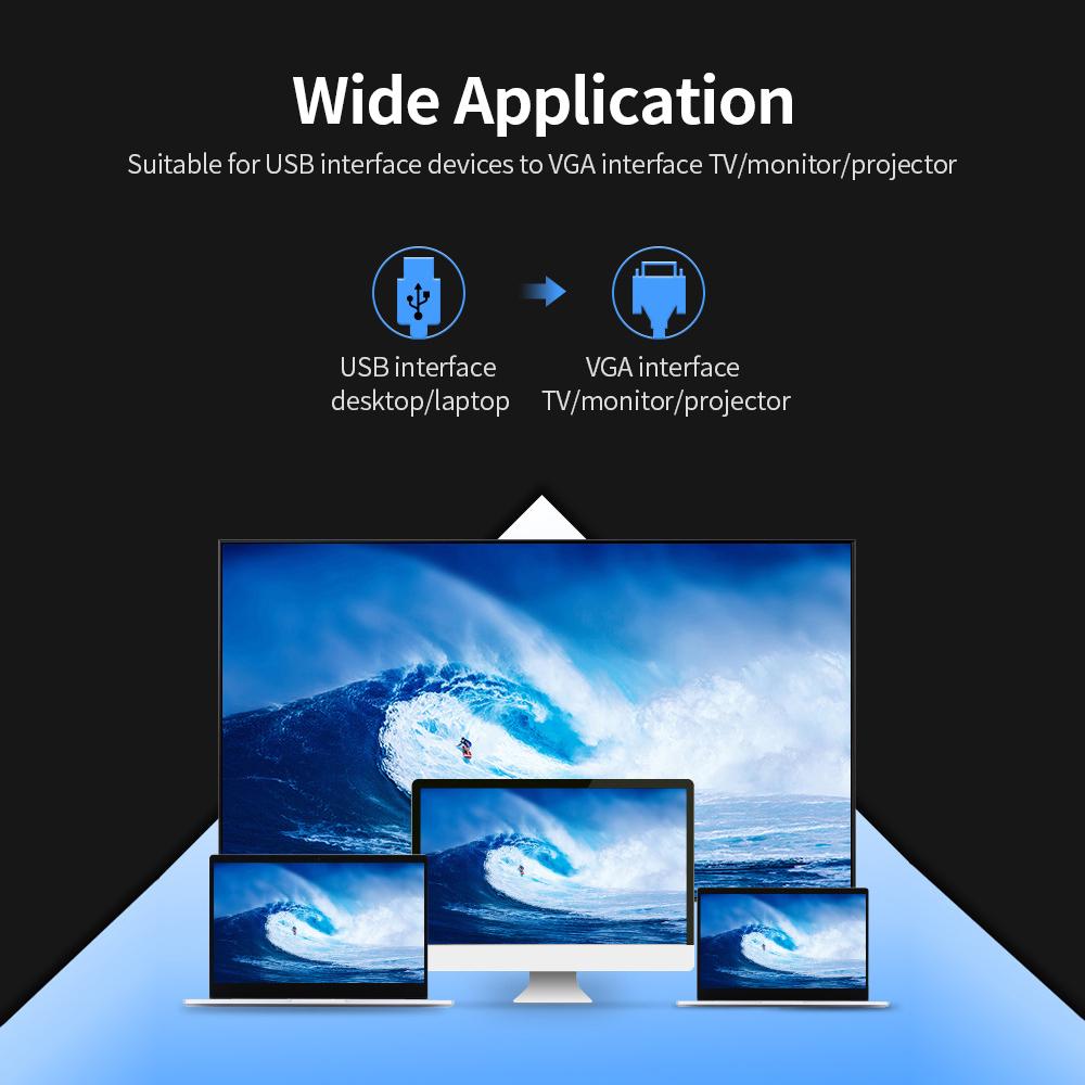 Buy Usb To Vga Adapter 1080p Ultra Hd Usb3.0 Video Adapter Screen ...