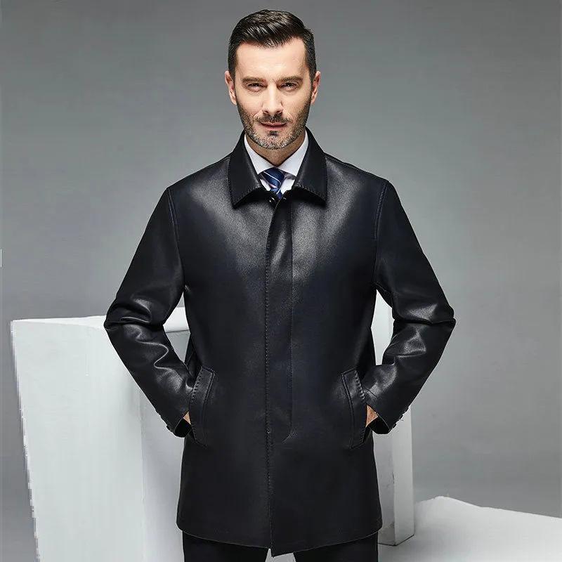 Cheap Men's Leather Clothing High Quality Sheepskin Leather Jacket ...