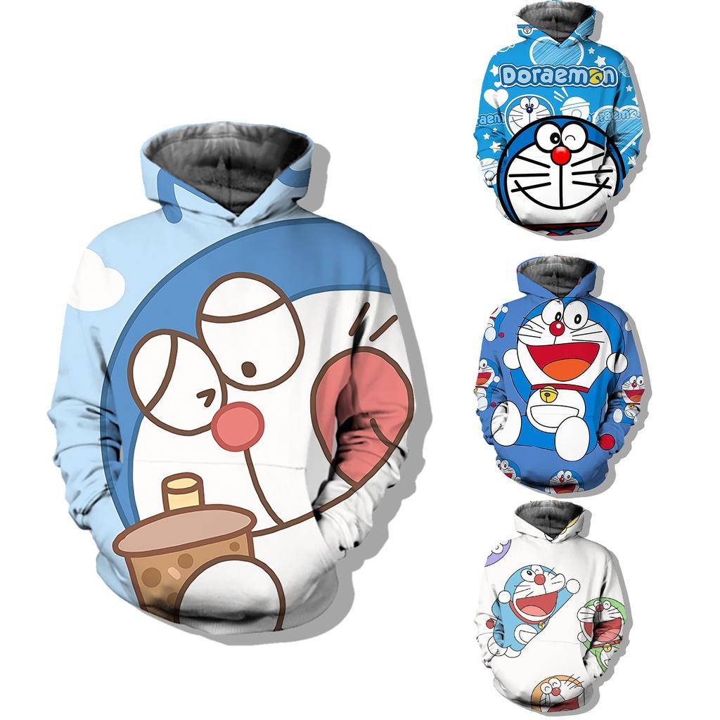 Buy Doraemon Sweatshirt 3D Digital Printing Men's and Women's Hooded ...