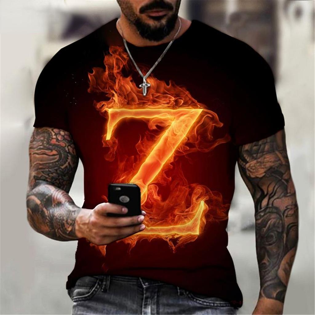 Buy 2022 New Flame Z Camiseta Con Estampado 3d Camisetas De Manga Corta ...